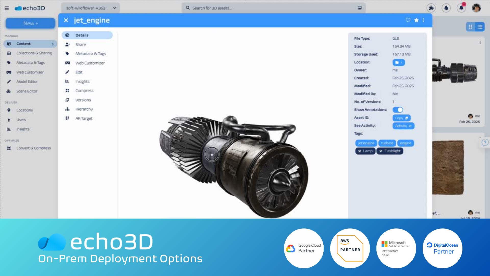 echo3D | 3D DAM Deployment Options For Enterprises